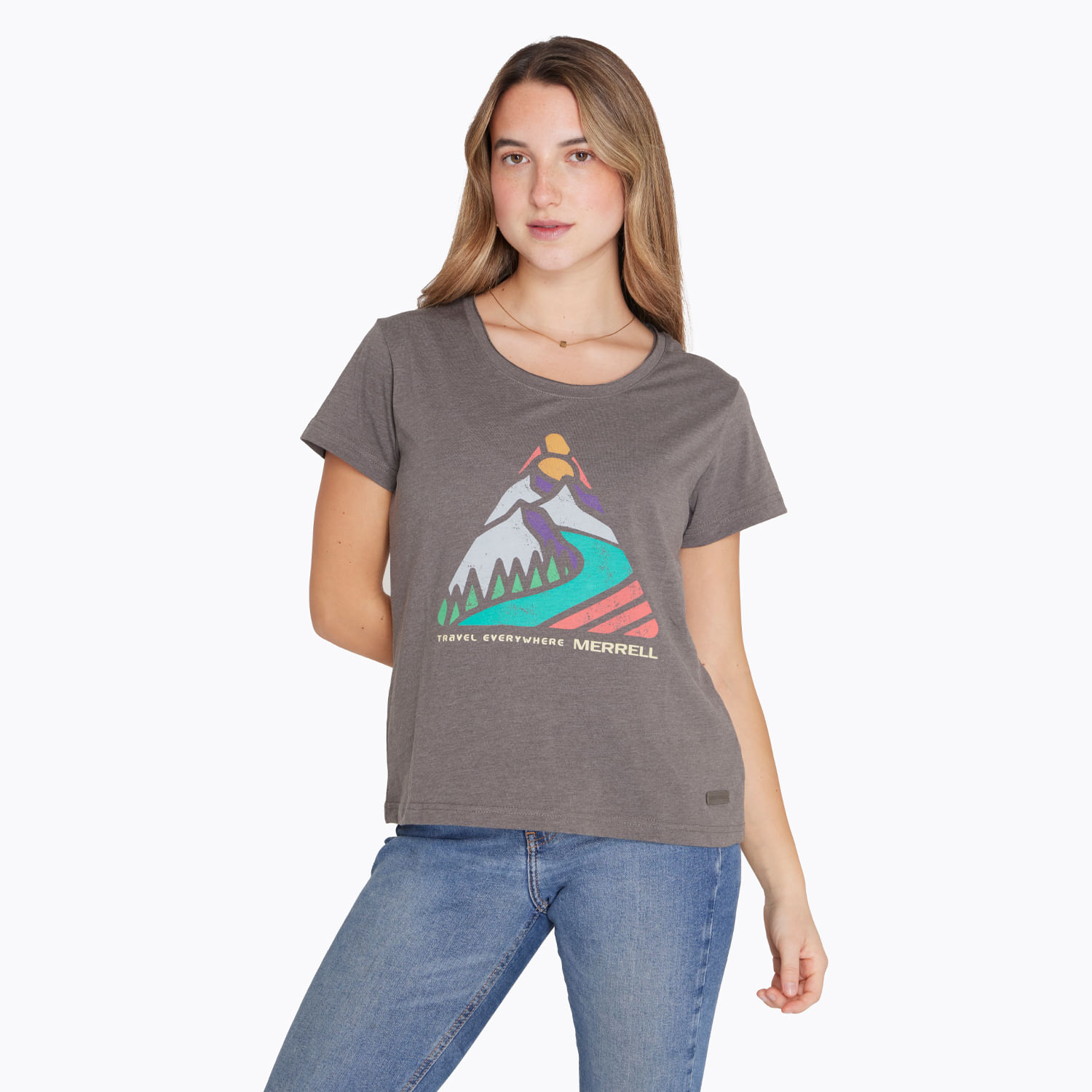 Merrell - Polera Mujer Short Sleeves Gris Oscuro Merrell | Ofertitas