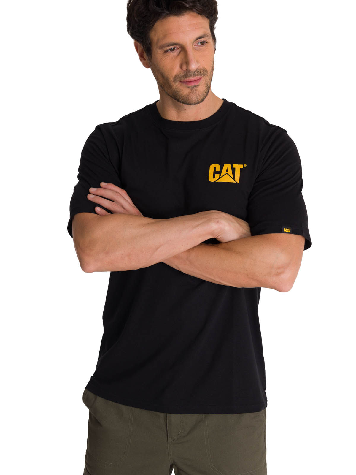 Caterpillar - Polera Manga Corta Hombre Diseño MFW Negro CAT | Ofertitas